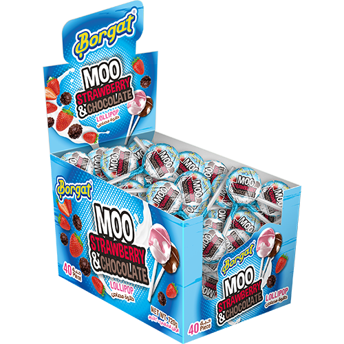 Borgat® - Moo Strawberry & Moo Chocolate lollipops